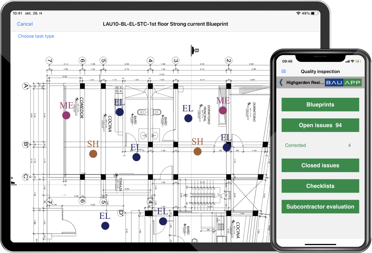 BauApp - Construction mobile app